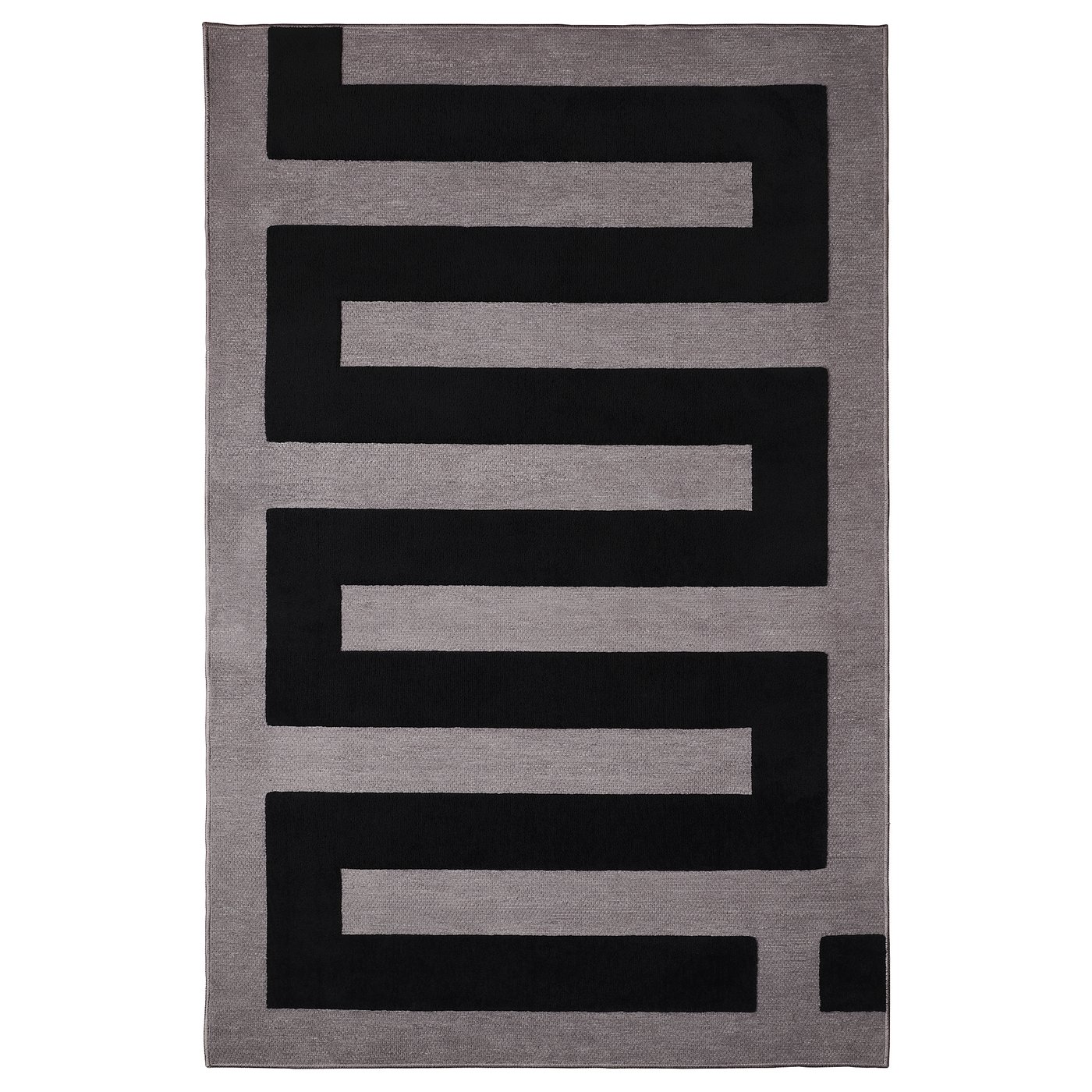 BLÅSKATA rug, black/grey, 105x160 cm - IKEA