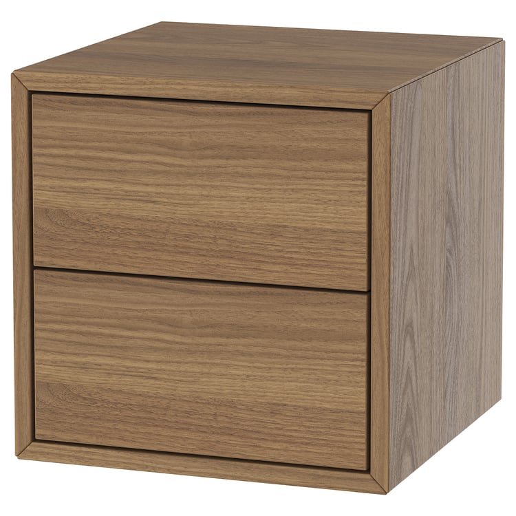 EKET cabinet with 2 drawers, brown walnut effect, 35x35x35 cm - IKEA