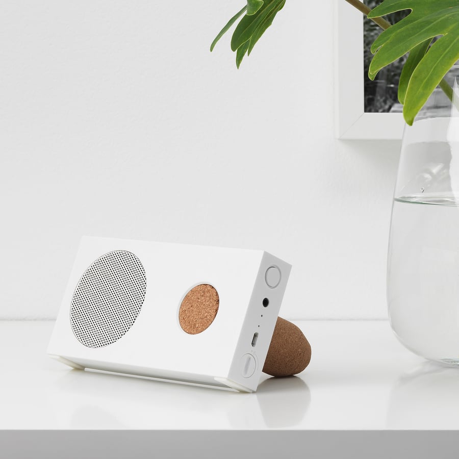 ENEBY portable bluetooth speaker, white, 15x7.5 cm - IKEA