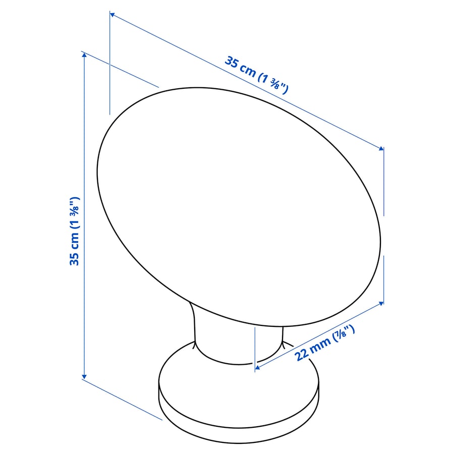 ENERYDA knob, black, 35 mm - IKEA