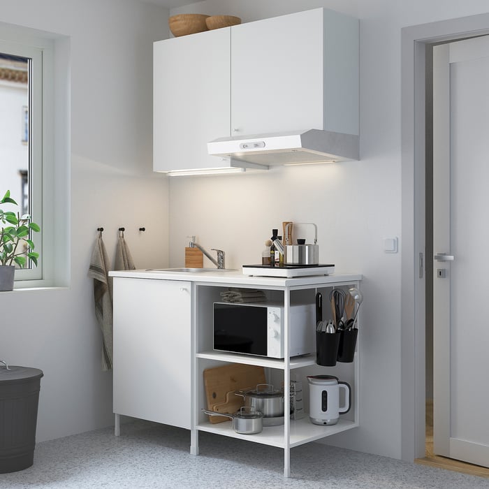 ENHET kitchen, white, 123x63.5x222 cm - IKEA
