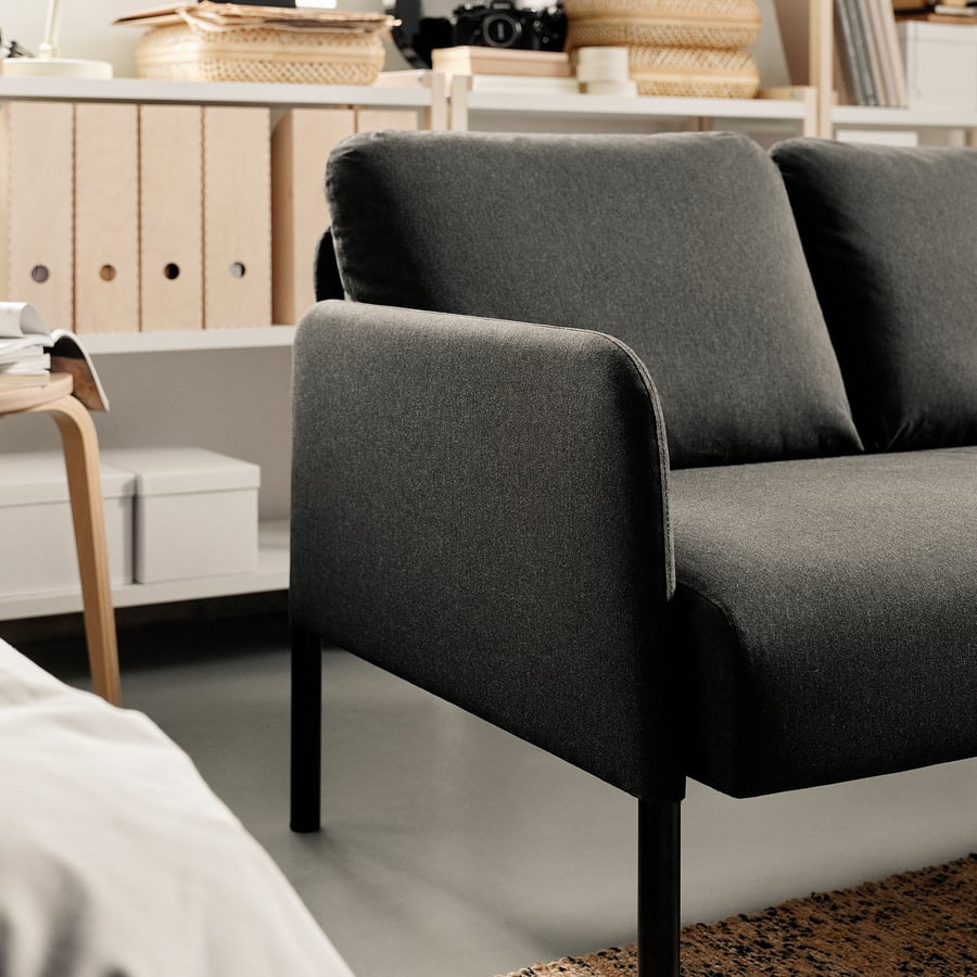 GLOSTAD 2-seat sofa, Knisa dark grey - IKEA