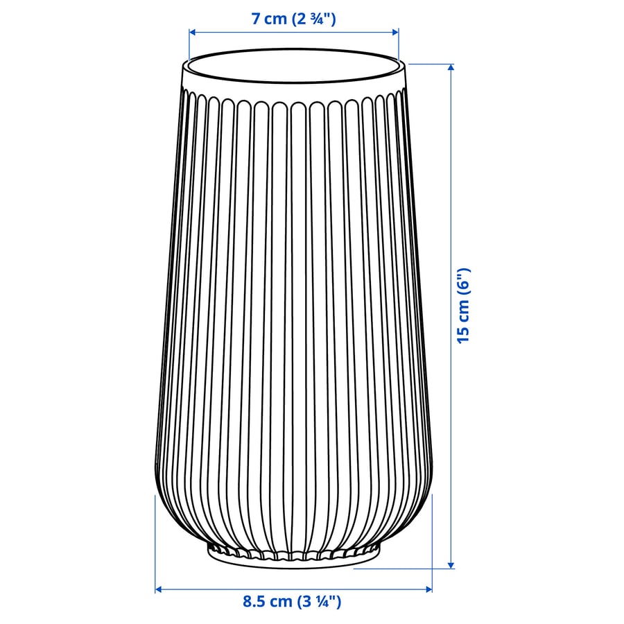 GRADVIS vase, clear glass, 15 cm - IKEA