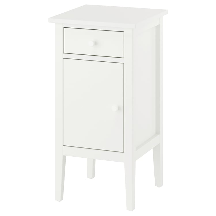 GULLABERG bedside table, with 1 drawer with door/white, 38x40x75 cm - IKEA