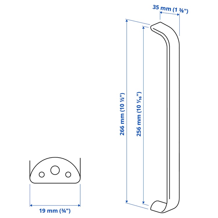 KALERUM handle, stainless steel colour, 266 mm - IKEA