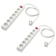 KOPPLA 6-way socket with switch, earthed white, 1.5 m - IKEA