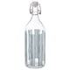 KORKEN Bottle with stopper, clear glass, 1 l - IKEA