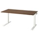 MITTZON desk sit/stand, electric walnut veneer/white, 140x80 cm - IKEA