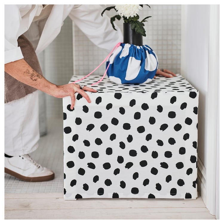 RAKLOSTA pre-cut fabric, blue/white, 150x300 cm - IKEA