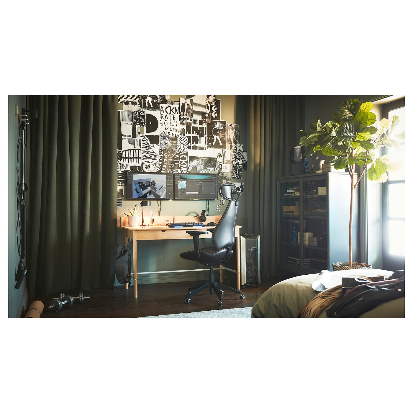 RIDSPO desk oak 140x70 cm IKEA