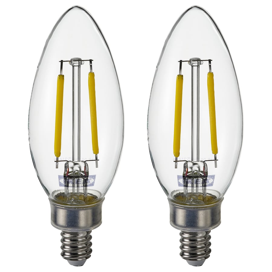 SOLHETTA LED bulb E14 250 lumen, chandelier/clear - IKEA