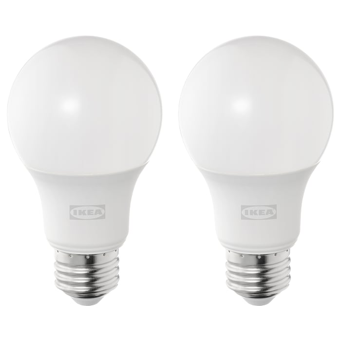 SOLHETTA LED bulb E26 470 lumen, globe opal white - IKEA