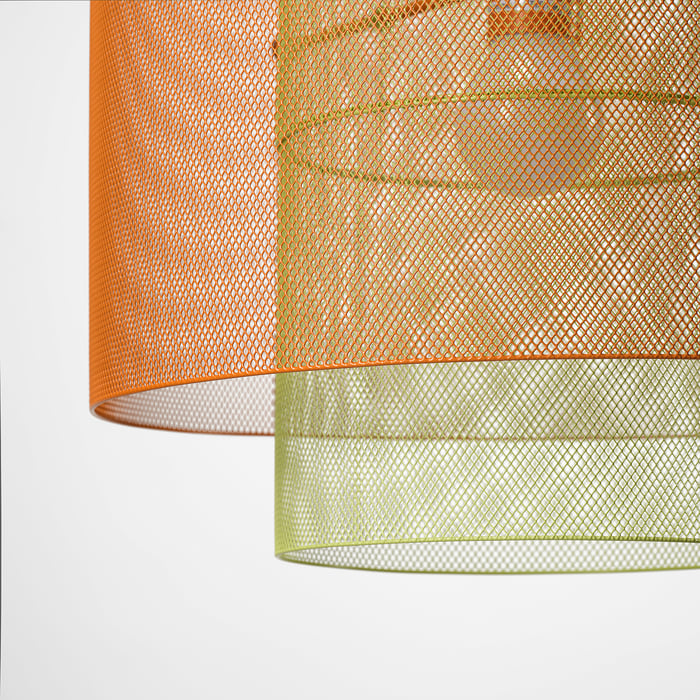 SOLVINDEN ceiling lamp, mesh orange/light green - IKEA
