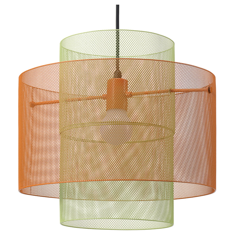 SOLVINDEN ceiling lamp, mesh orange/light green - IKEA