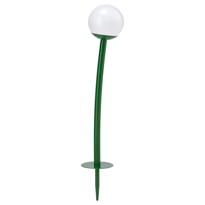 SOLVINDEN LED solar-powered ground stick, outdoor dark green - IKEA