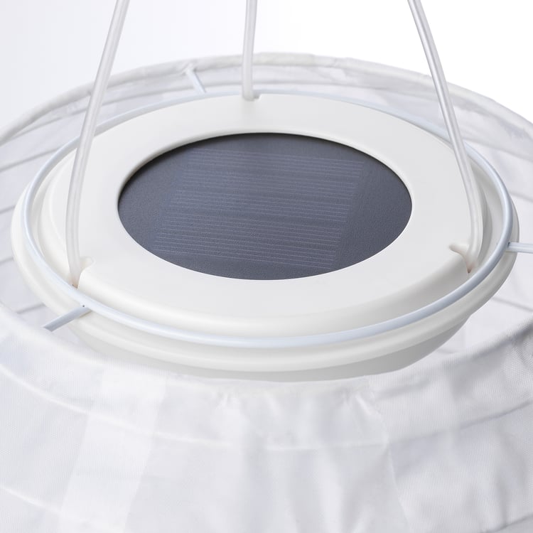 SOLVINDEN pendant lamp, solar-powered white, 22 cm - IKEA