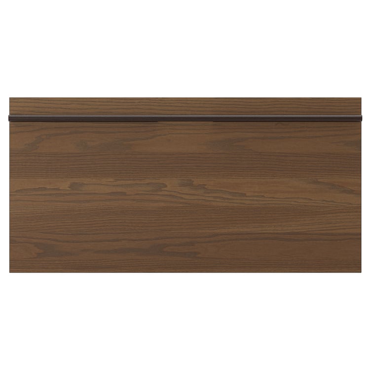 STENSTA drawer front, dark brown ash veneer, 80x40 cm - IKEA