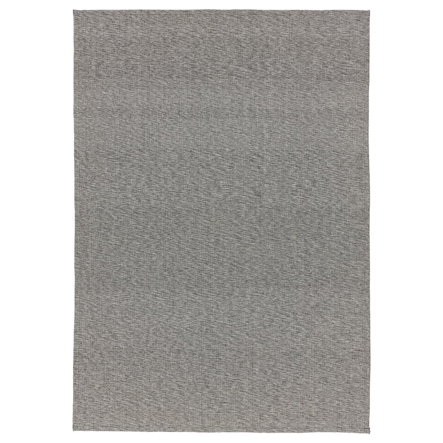 TIPHEDE Rug, flatwoven, black/natural, 155x220 cm - IKEA