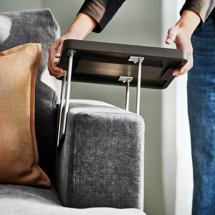 TRANERED armrest tray, dark brown - IKEA