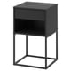 VIKHAMMER bedside table, black, 40x39 cm - IKEA