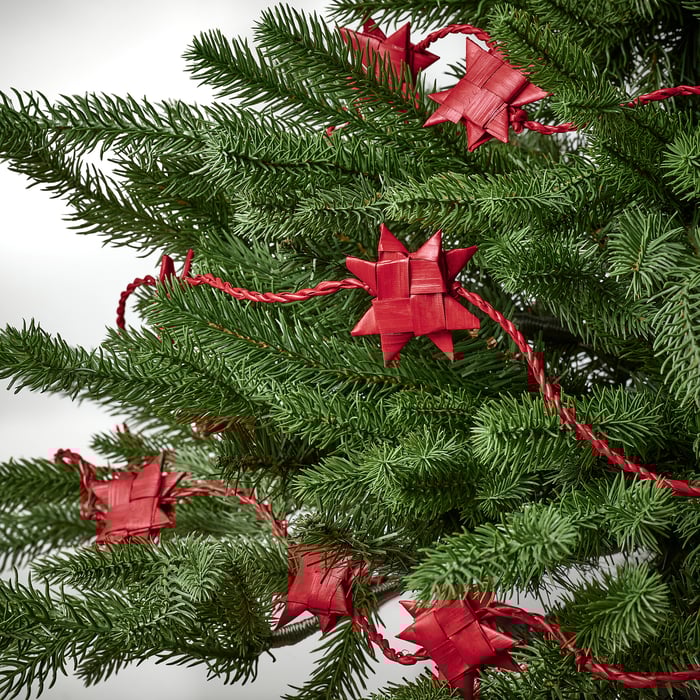 VINTERFINT garland, star-shaped red, 5 m - IKEA