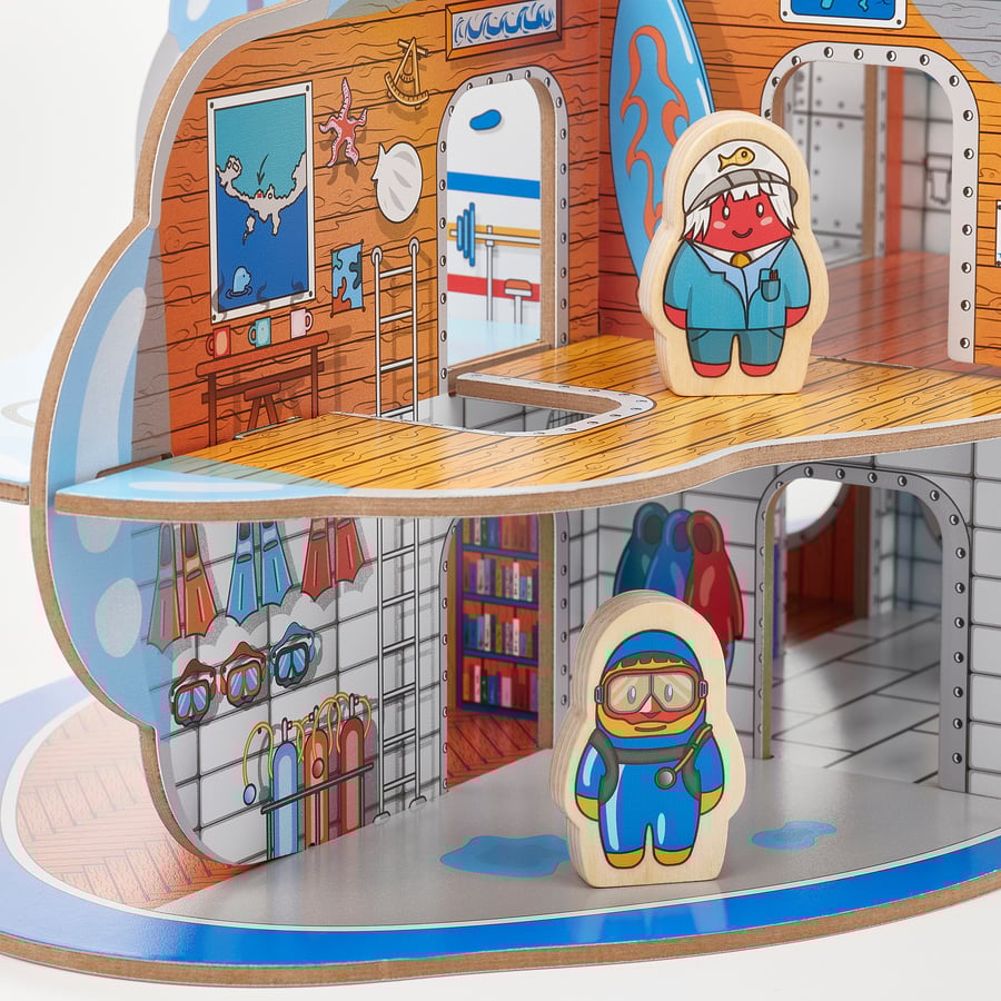 BlÅvingad 블로빙아드 잠수함놀이세트11종 멀티컬러 Ikea