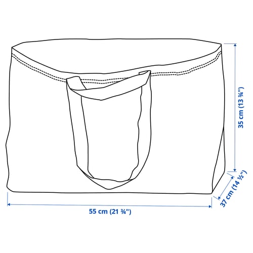 FRAKTA 프락타 장바구니L, 블루, 55x37x35 cm/71 l - IKEA