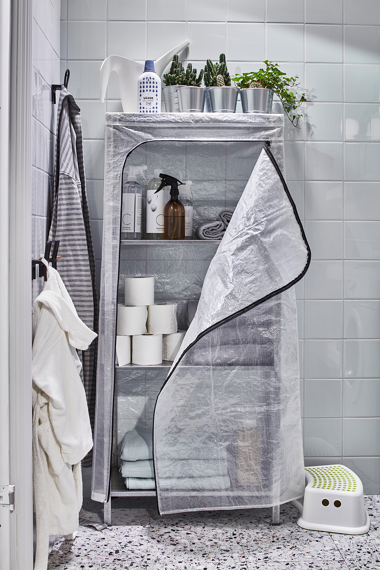 HYLLIS 휠리스 커버, 투명 실내외겸용, 60x27x140 cm - IKEA