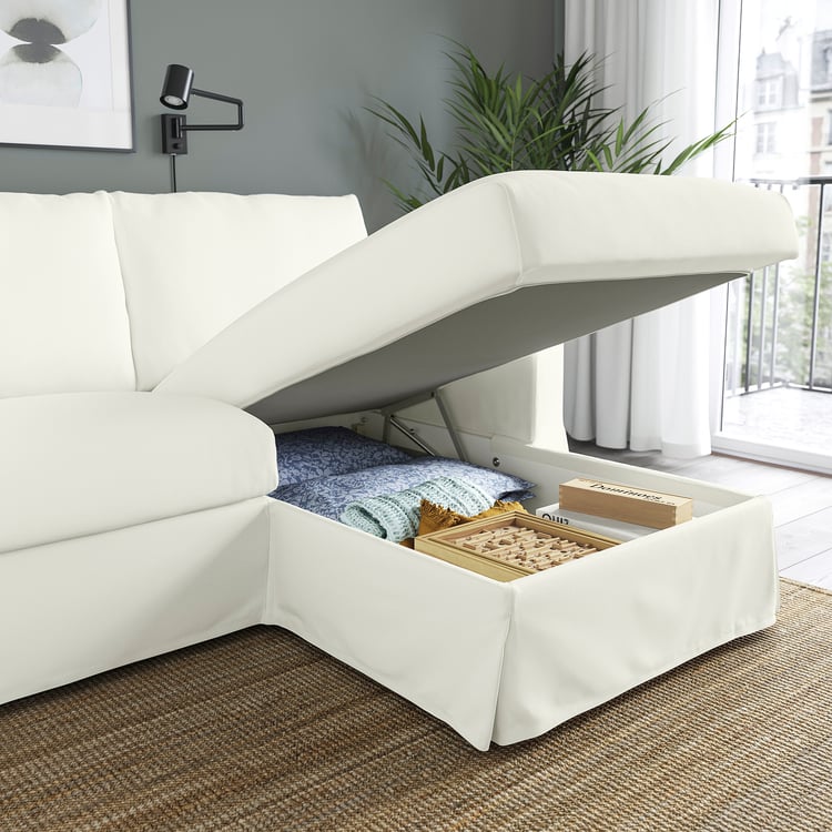 Hyltarp 휠타르프 3인용소파오른쪽긴의자 할라르프 화이트 Ikea