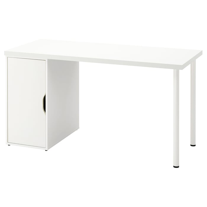 Lagkapten 락캅텐 Alex 알렉스 책상 화이트 140x60 Cm Ikea