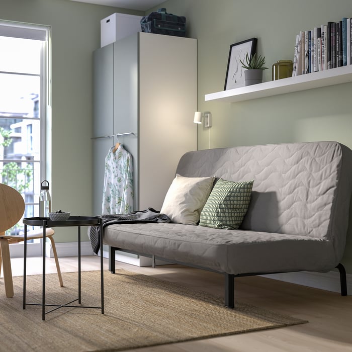 Nyhamn 뉘함 3인용 소파베드 포켓스프링 매트리스크니사 그레이베이지 Ikea