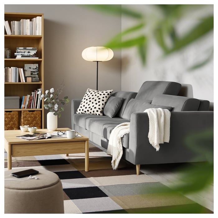 SLATORP 슬라토르프 3인용소파, 하케보 다크그레이 - IKEA