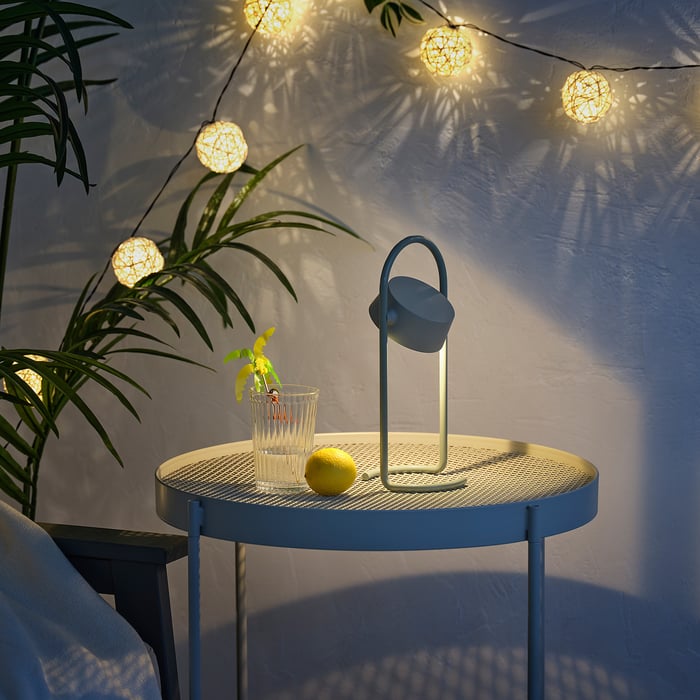 Solvinden 솔빈덴 Led 탁상스탠드 배터리식실외용 그린 29 Cm Ikea