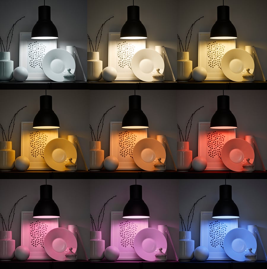 TrÅdfri 트로드프리 Led 전구 E14 806루멘 무선밝기조절 컬러화이트 스펙트럼구형 오팔 화이트 Ikea