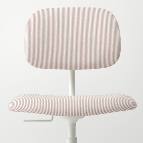 BLECKBERGET swivel chair, Klovsta white/orange-brown - IKEA