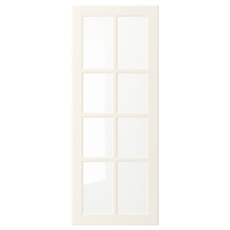 BODBYN glass door, off-white, 40x100 cm - IKEA