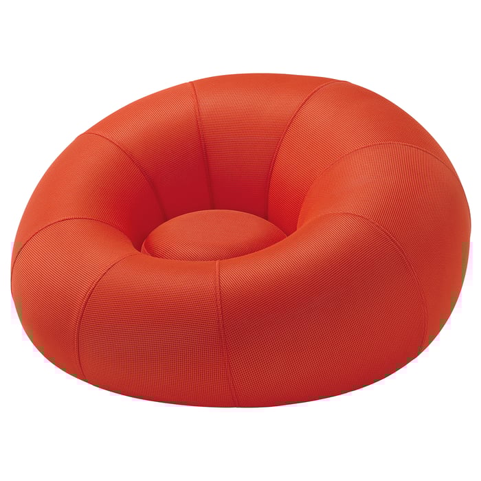 BRÄNNBOLL inflatable gaming lounge chair, bright orange - IKEA