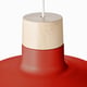 BUNKEFLO pendant lamp, red/birch, 36 cm - IKEA