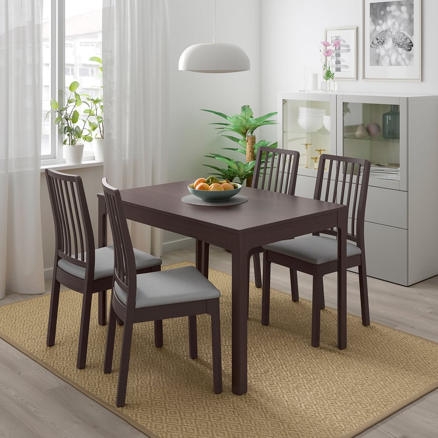 EKEDALEN extendable table, dark brown, 120/180x80 cm - IKEA