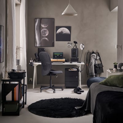 FLINTAN Office chair, black - IKEA