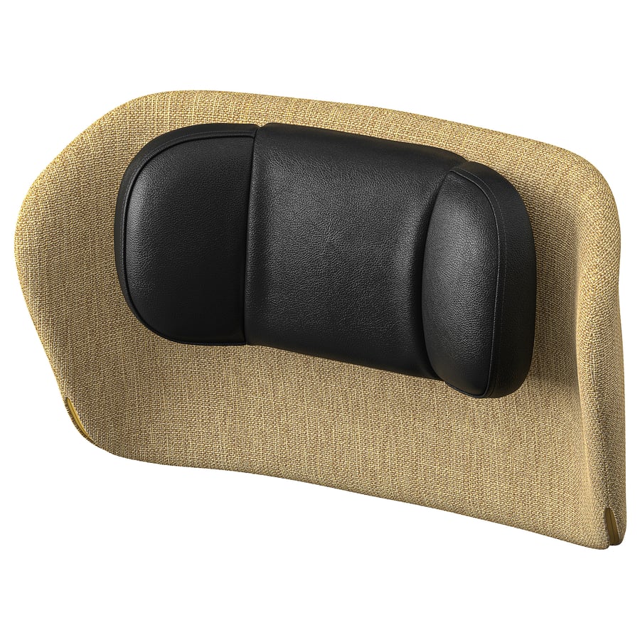 GRÖNFJÄLL headrest, Letafors yellow-brown/black - IKEA