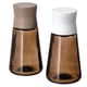 HALVTOM salt and pepper shakers, glass/brown, 12 cm - IKEA