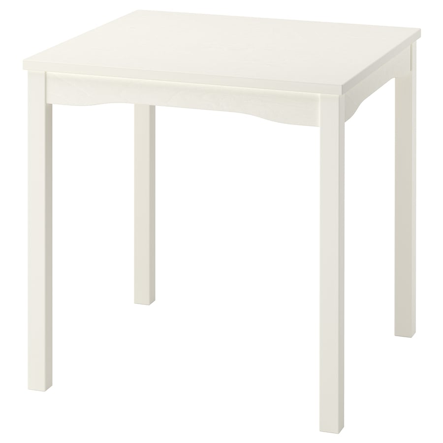 HAUGA table, white/birch veneer, 74x74 cm - IKEA