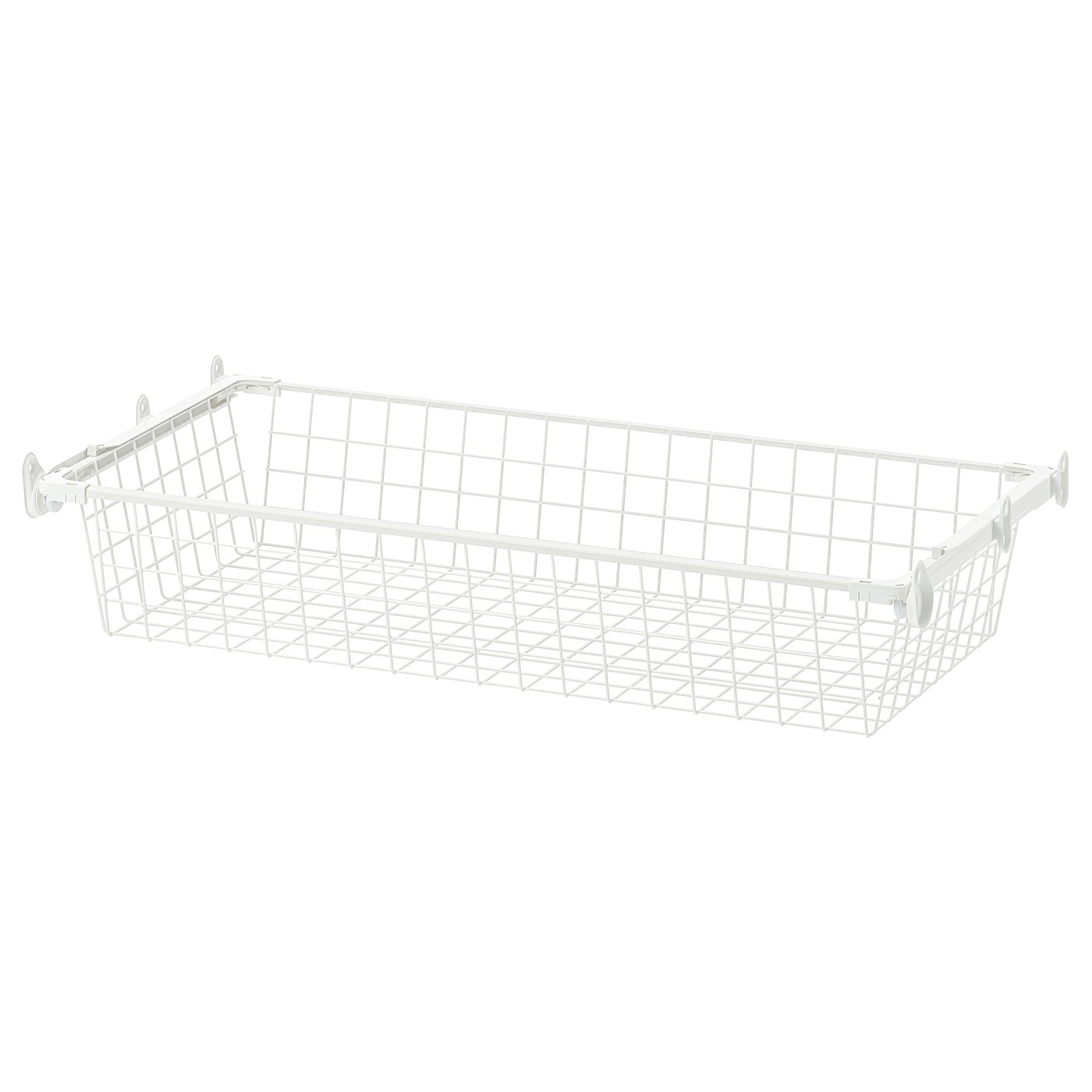 HJÄLPA wire basket with pull-out rail, white, 80x40 cm - IKEA