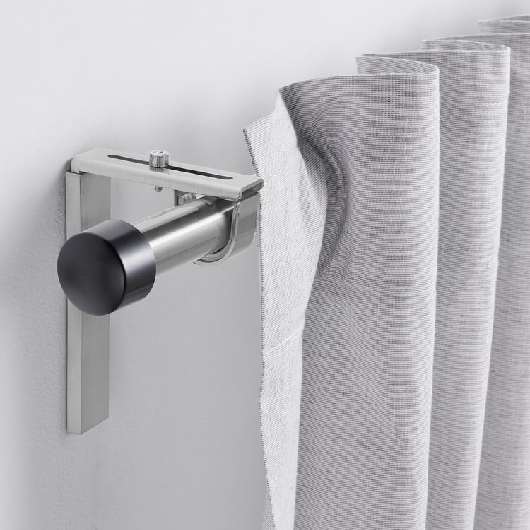 HUGAD curtain rod, silver-colour, 210-385 cm - IKEA