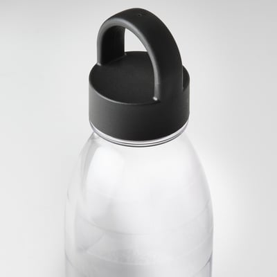 IKEA 365+ water bottle, striped/dark grey, 0.7 l - IKEA