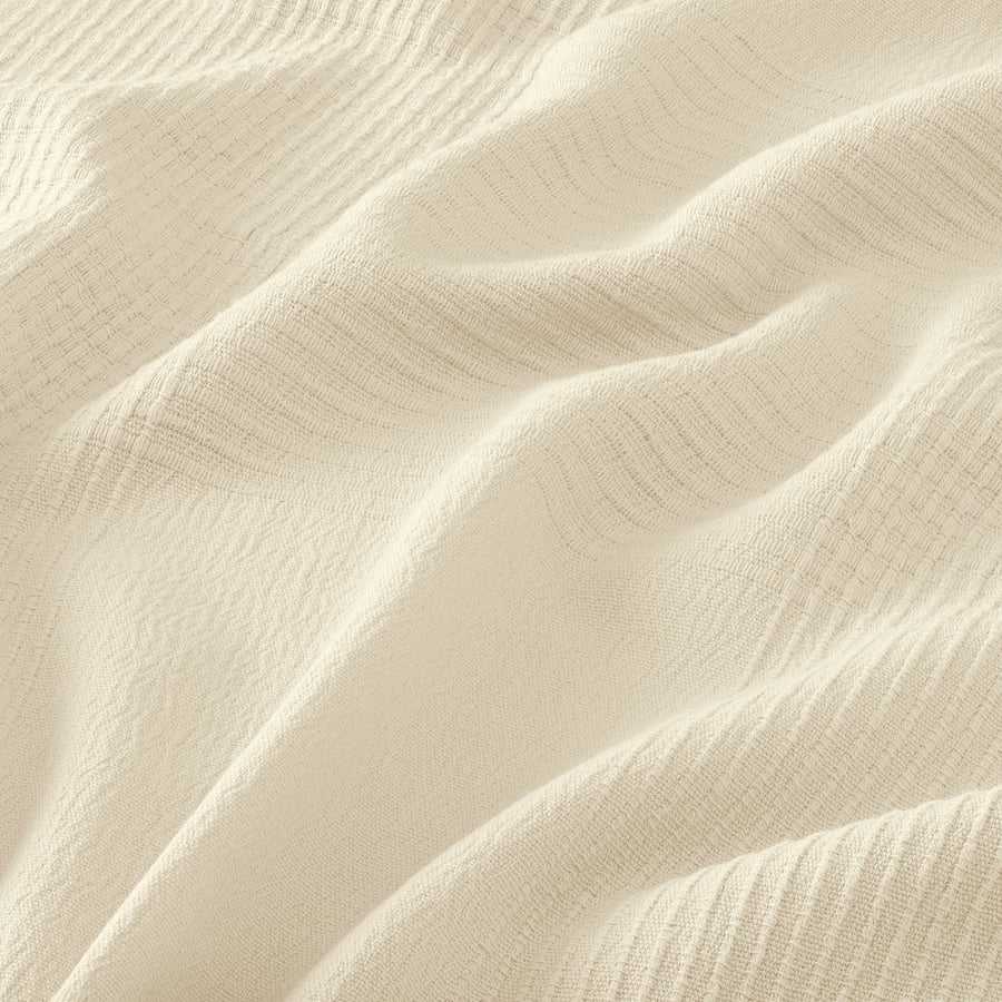 INDIRA bedspread, natural/unbleached cotton, 150x250 cm - IKEA