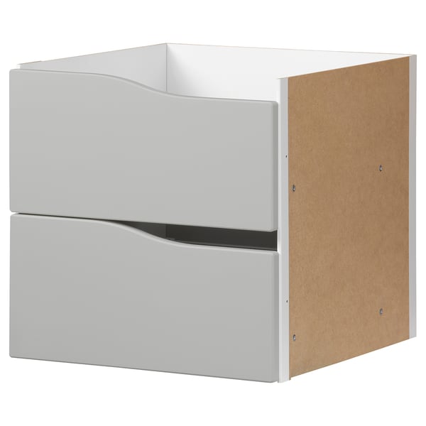 KALLAX Insert with 2 drawers, grey, 33x33 cm - IKEA KALLAX Insert with 2 drawers, grey, 33x33 cm - IKEA