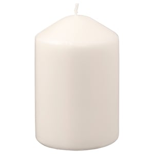 LÄTTNAD Unscented block candle, natural, 10 cm - IKEA