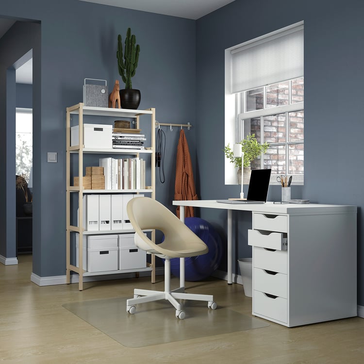 LAGKAPTEN / ALEX desk, white, 140x60 cm - IKEA